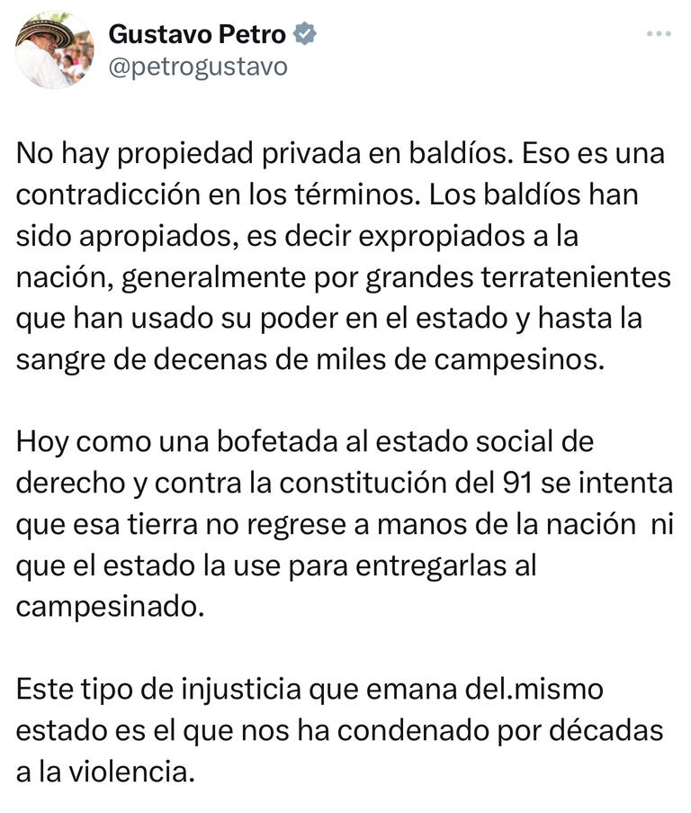 Presidente Gustavo Petro calienta el debate sobre la reforma agraria al ...