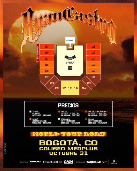 Ryan Castro confirmó único concierto en Bogotá para 2025: fecha ...